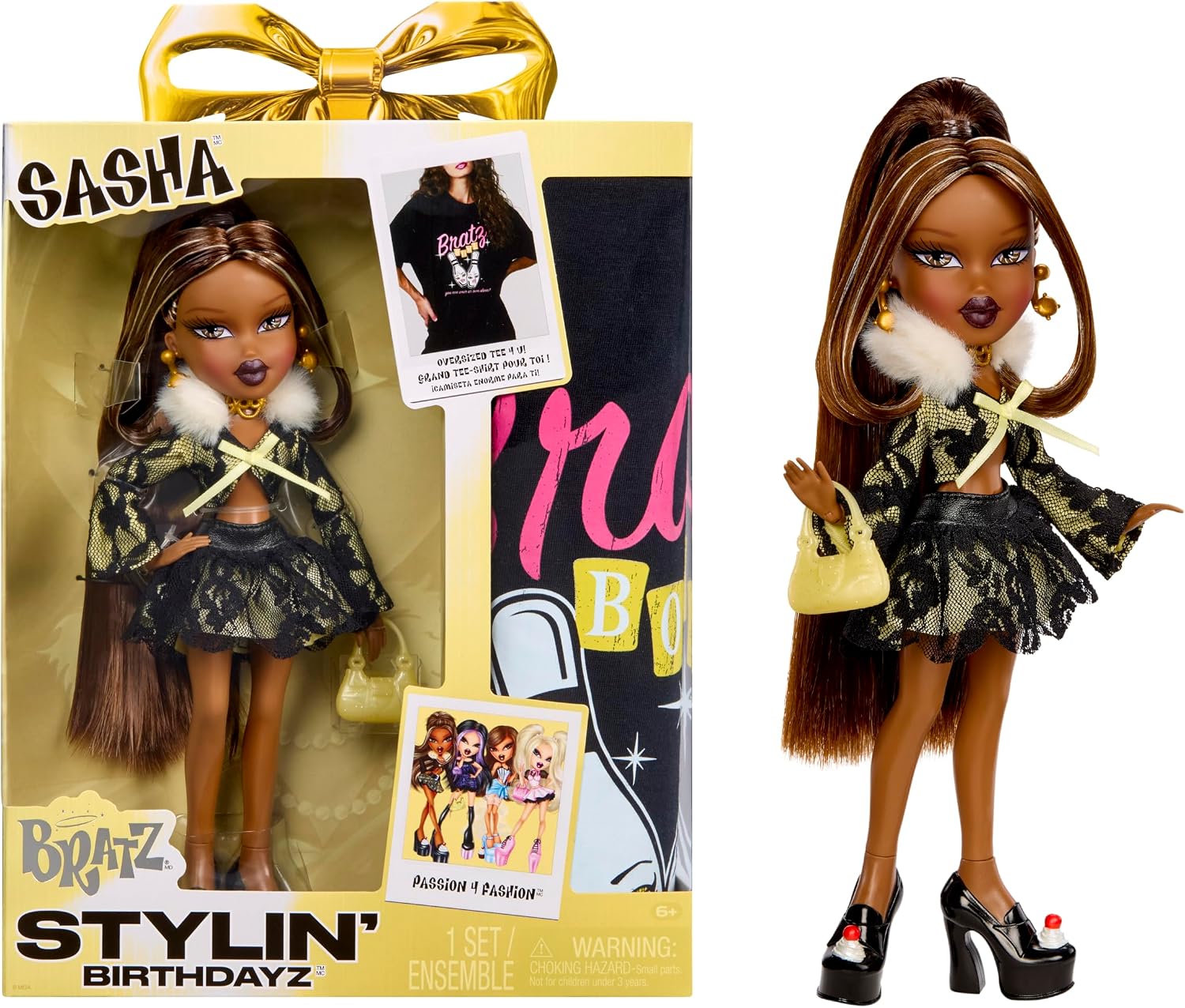 Кукла Братц Stylin Birthdayz Саша с футболкой