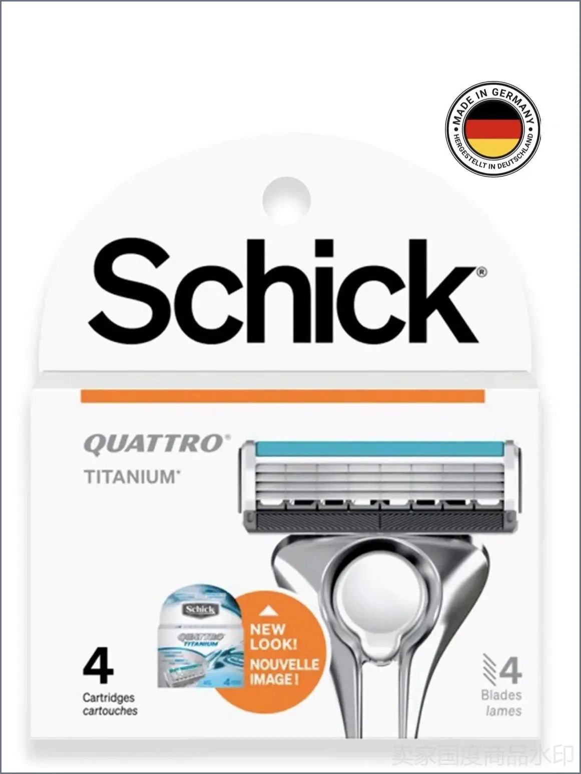 SCHICK Quattro Titanium сменные кассеты 4 шт. Германия