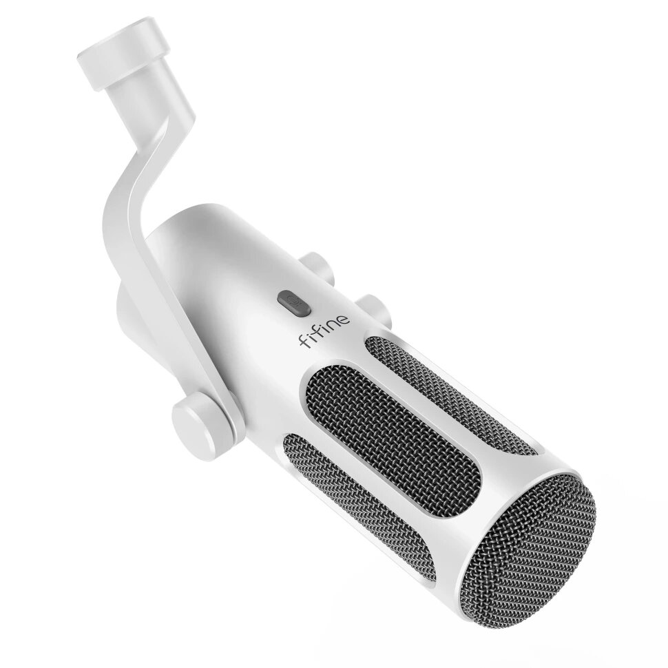Микрофон Fifine Tank3 белый, динамический, кардиоидный, подвесной