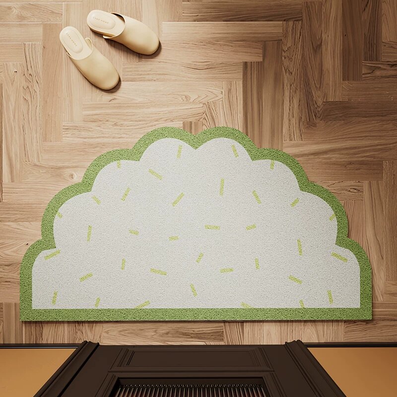 Полукруглый пылеулавливающий коврик для двери, 45x70см, из волокна Matcha, для внутреннего и наружного использования