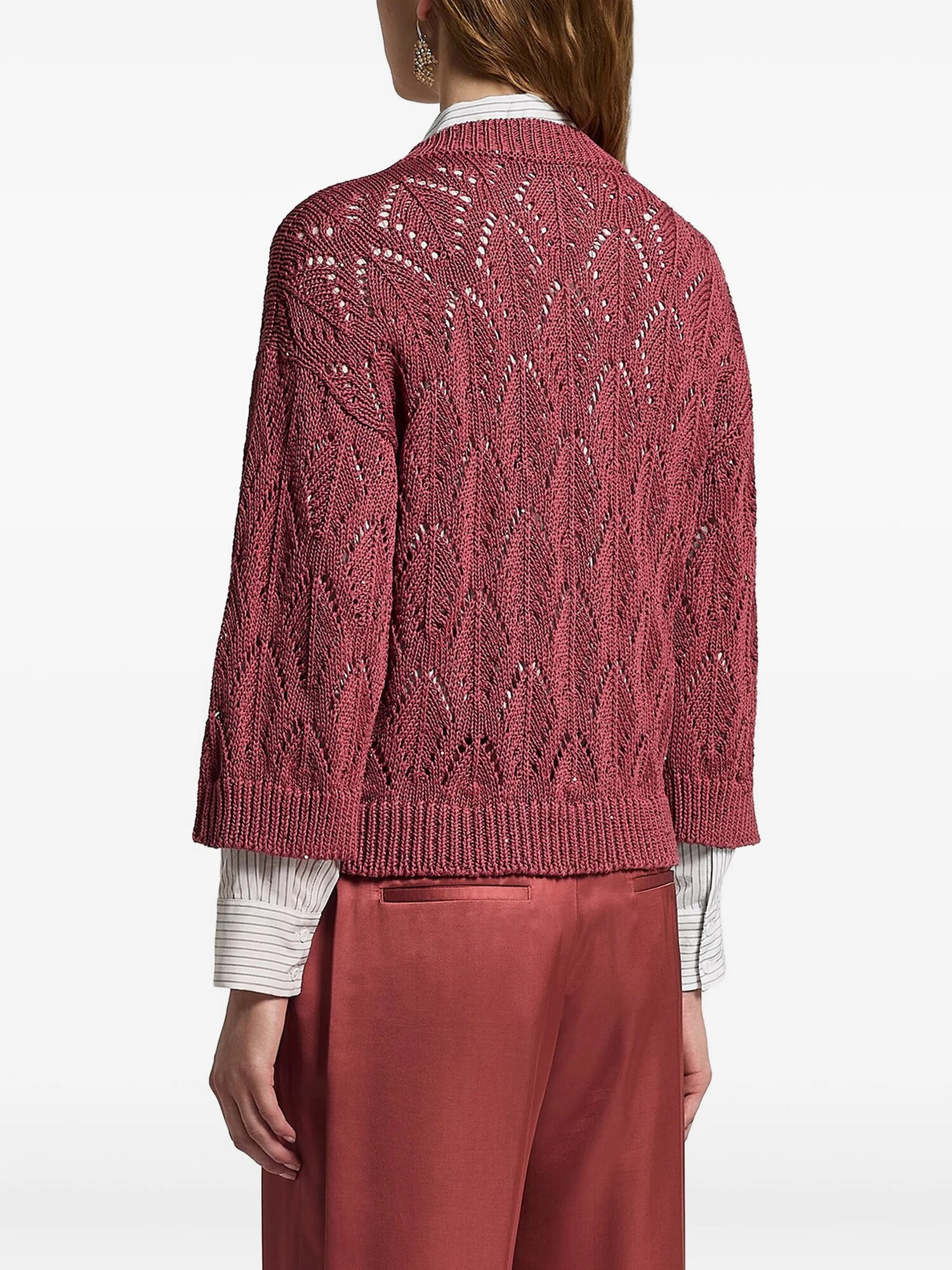 Свитер PESERICO Sequinned cordonet sweater, размер 50, , red — фото 1