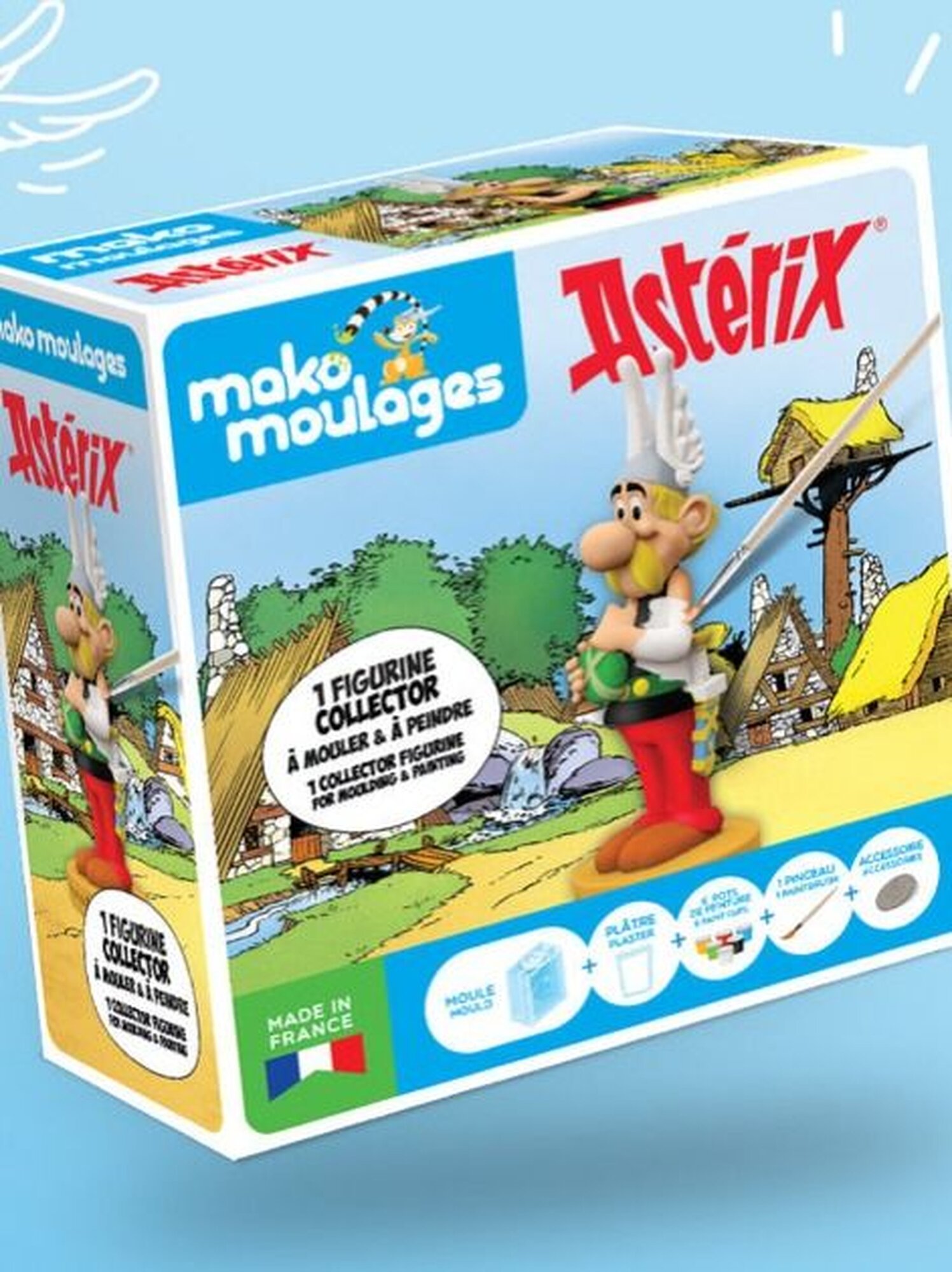 Творческий набор Mako moulages - Набор для лепки из глины и покраски фигурка Астерикса- Мако Молдс 39092