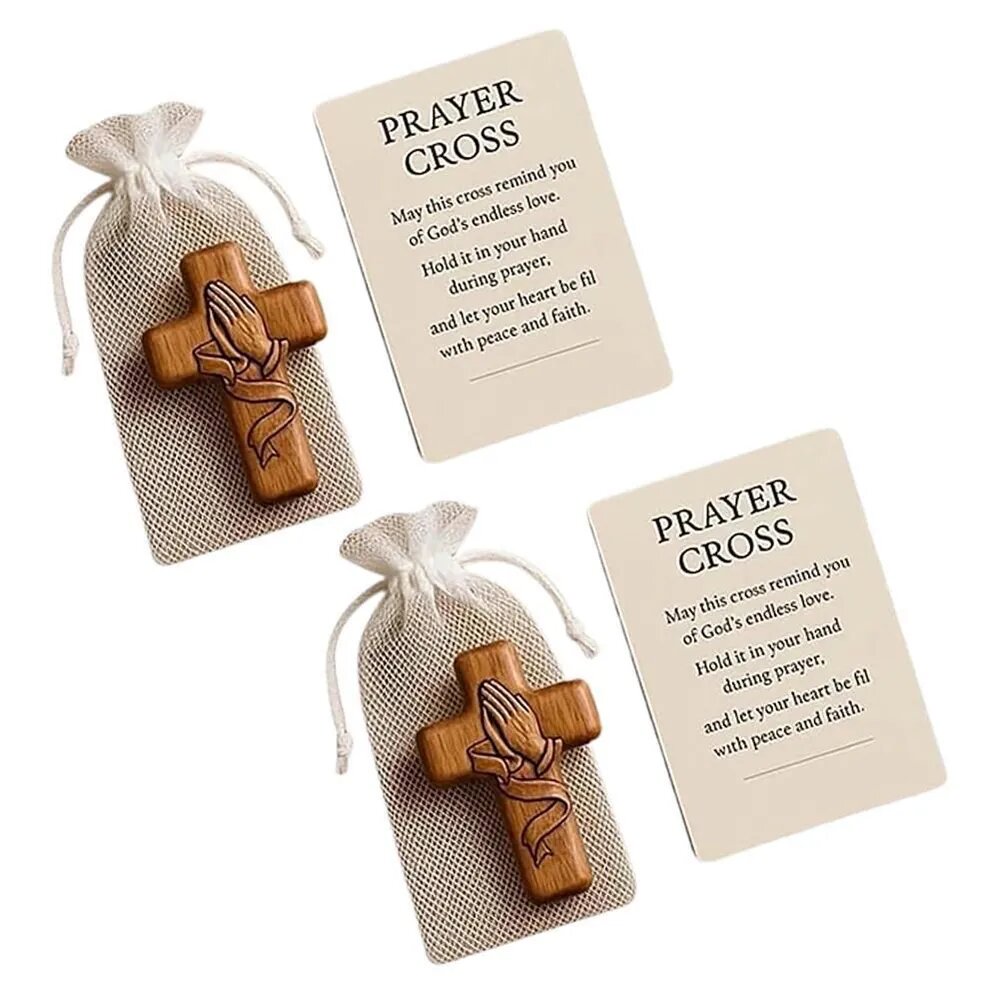 Карманный деревянный крест для молитвы, складной деревянный крест, переносная святыня для путешествий