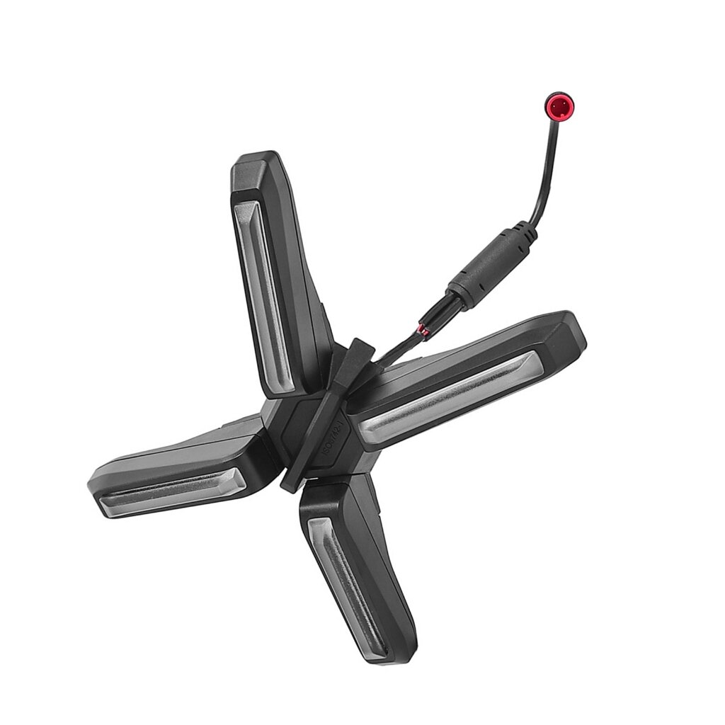 Яркие светодиодные фары для электросамокатов X-образной формы, легко устанавливаются, водонепроницаемы, мощность 4 Вт.