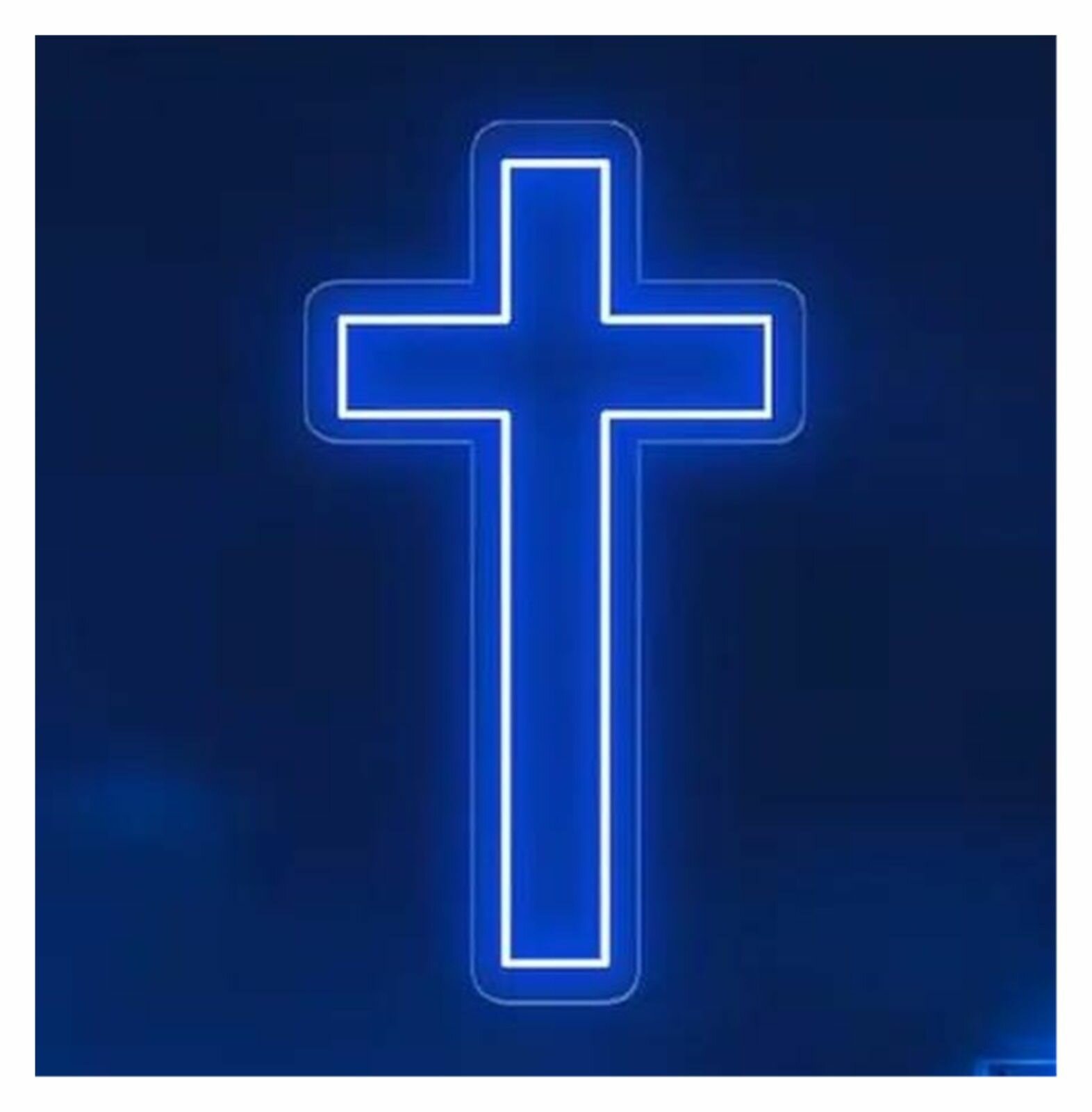 Декор Комнаты С Неоновой Вывеской В Виде Креста 40x23см