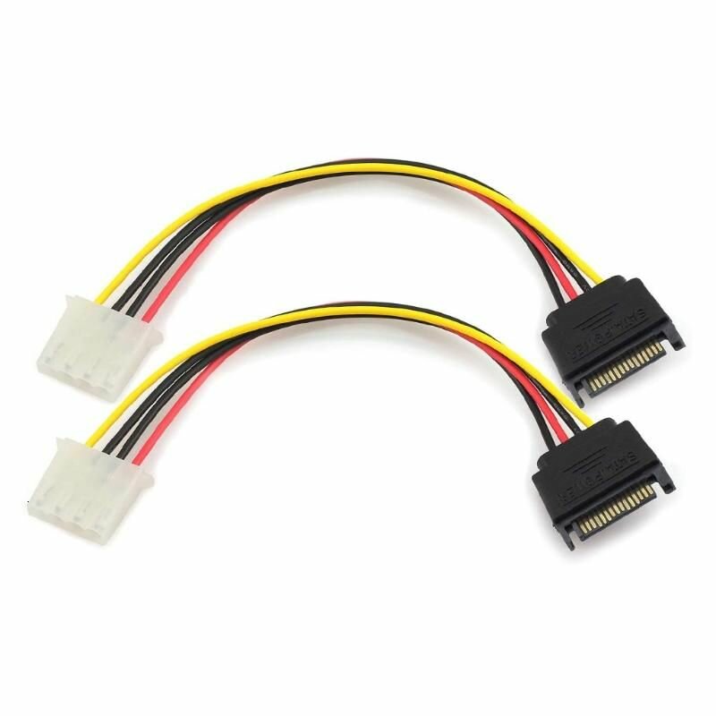 Кабель-адаптер SATA 15 pin male к IDE 4 pin female