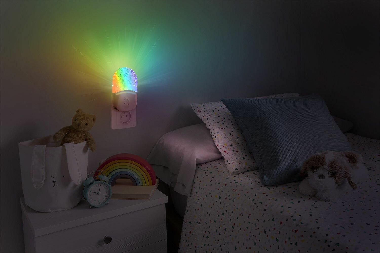 Светильник ночник Старт Светодиодный, два диода с поддержкой режимов белого света и многоцветной подсветки