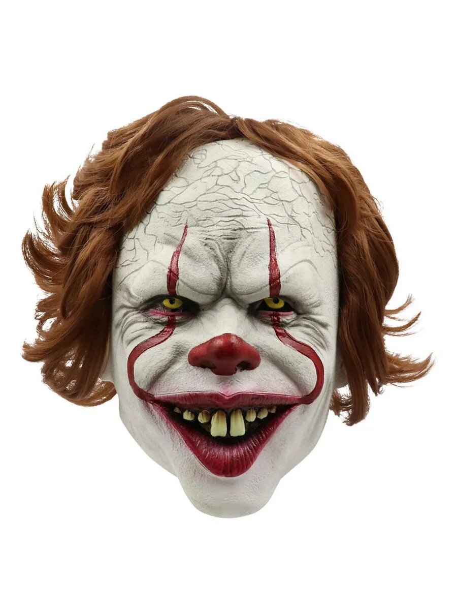 Маска Сфера "Клоун Пеннивайз"ОНО, латекс, для Хэллоуина, размер 25 см