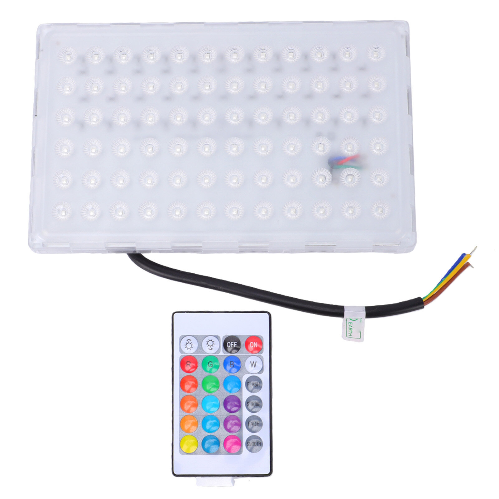 Напольный Светодиодный Прожектор 50 Вт, Меняющий Цвет, RGB Прожектор, Гидроизоляционный Ландшафтный Свет для Дворовой Улицы