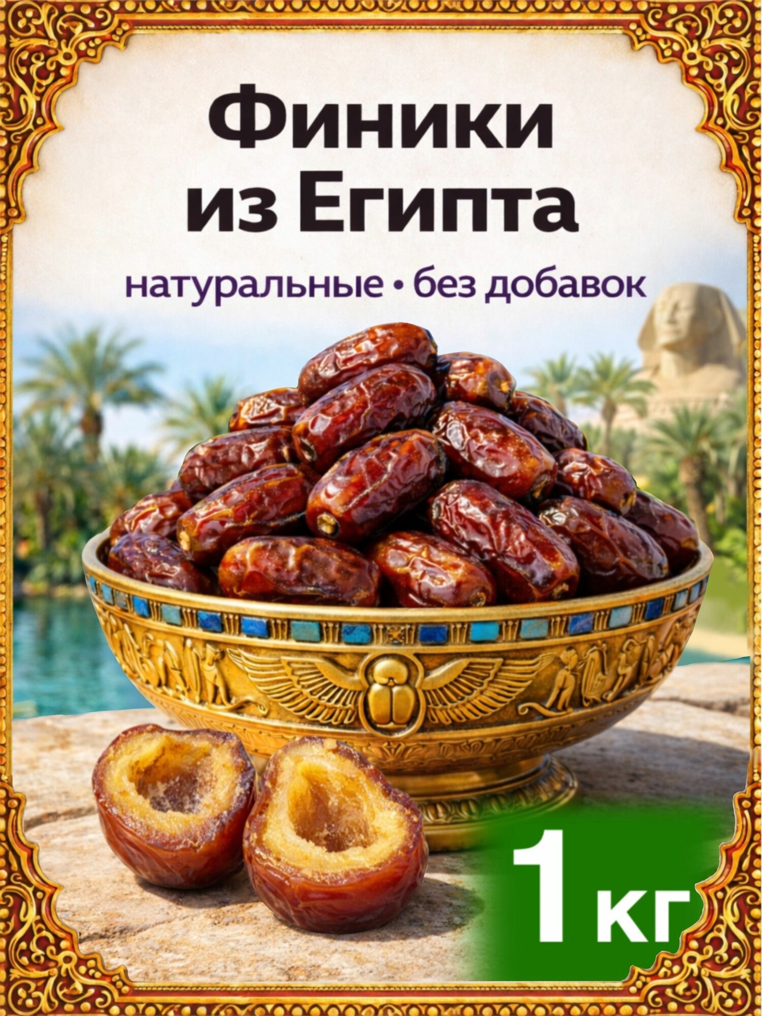 Финики "сиви" 1кг Египет, не мытые, полусушёные, без сахара.