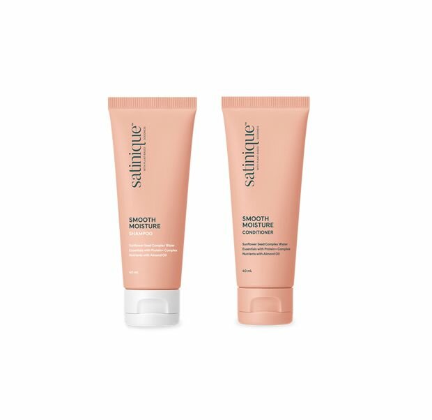 SATINIQUE Дорожный набор: увлажняющий шампунь (40мл) и кондиционер для придания волосам гладкости (40мл); Amway