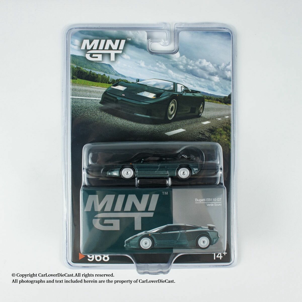 MINI GT x Majorette, литая коллекционная машинка 1:64(968-Bugatti EB110 GT)