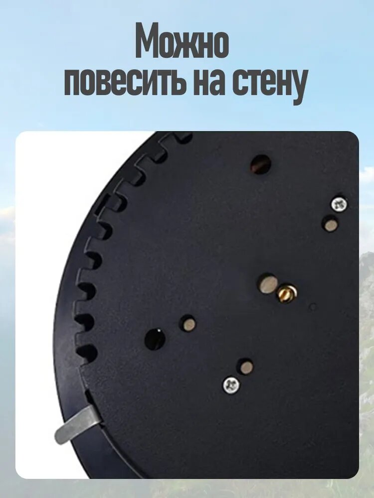 Многофункциональный барометр / термометр / гигрометр 130 мм Золотистый Безжидкостный метеостанция с настенным креплением — фото 1