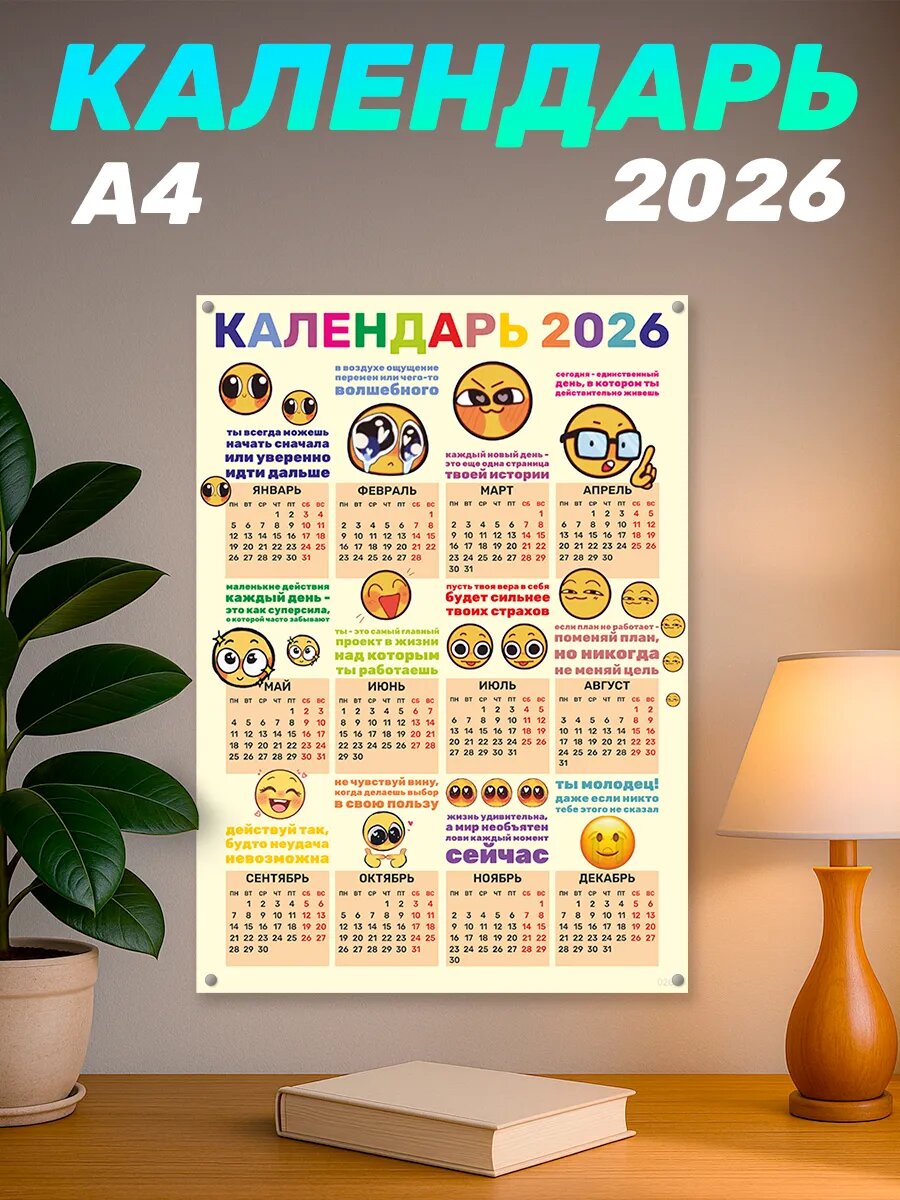 Календарь 2026 настенный Мотивационный