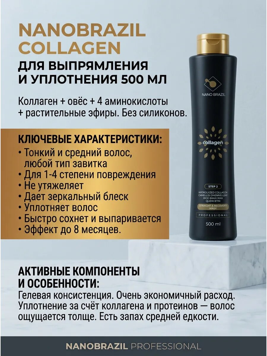 NANOBRAZIL Collagen кератин 500мл