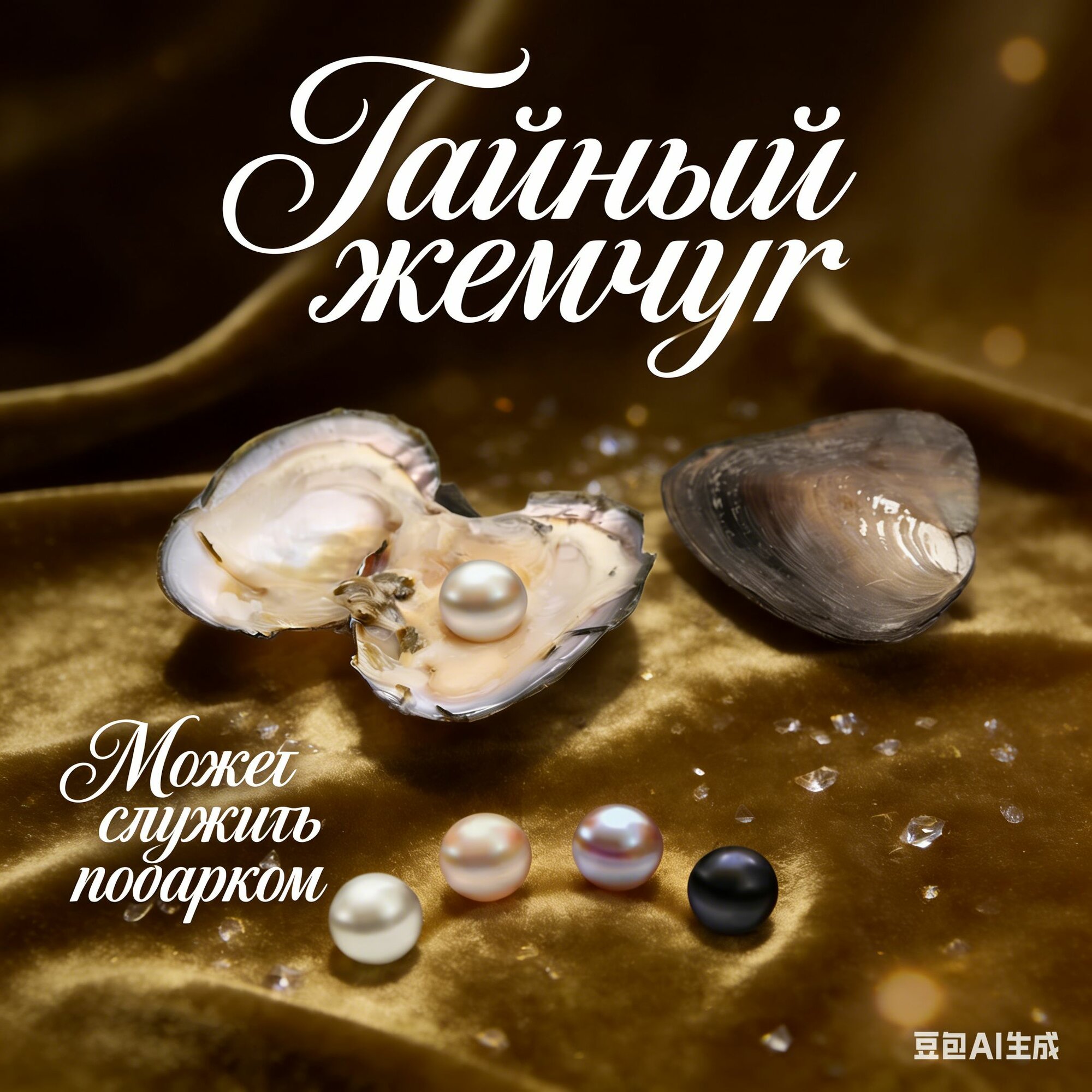 Жемчуг в ракушке речной культивированный / вакуум