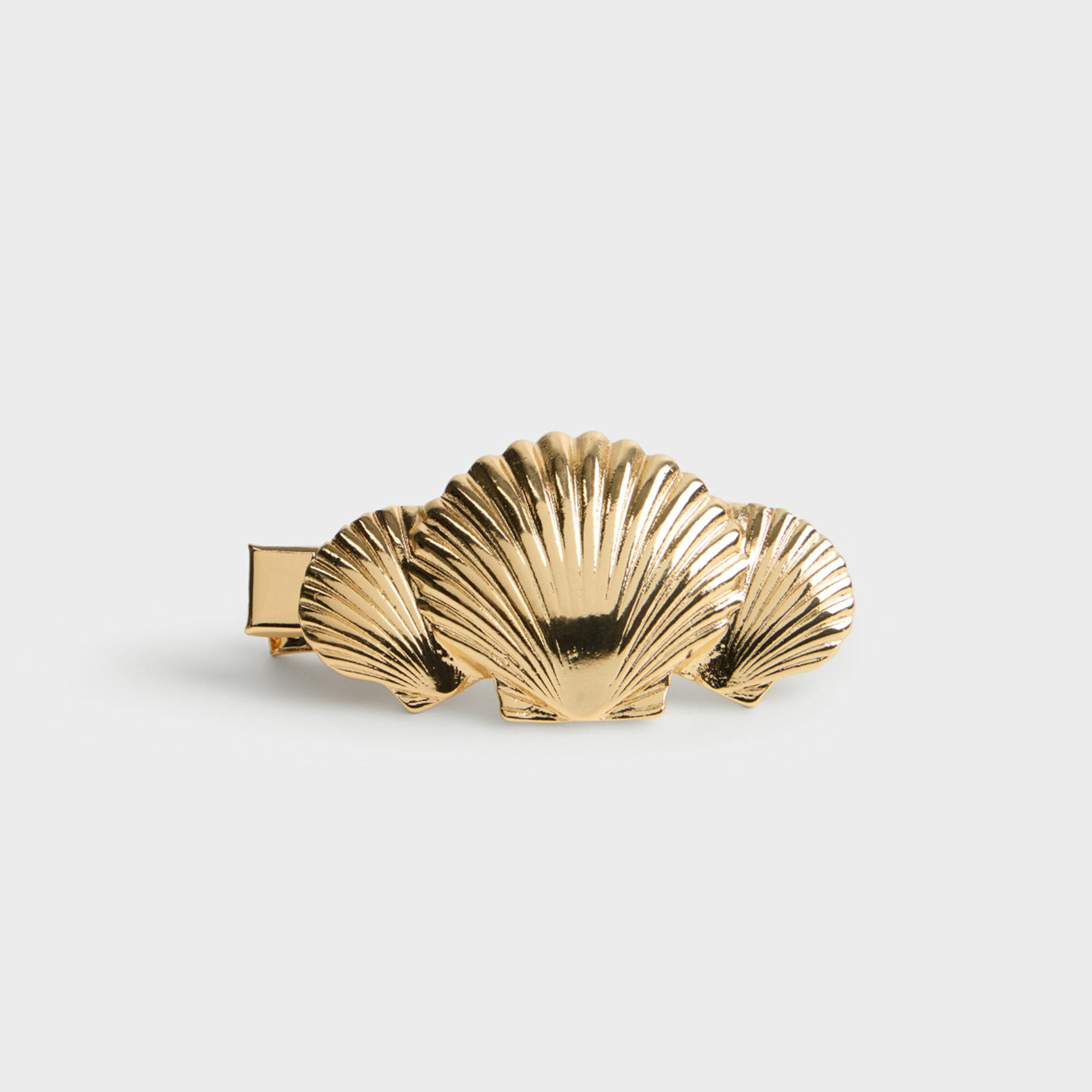 Заколка для волос, 5 см, металл, золотистая, Ракушки, Jewelry seaside, Kuchenland