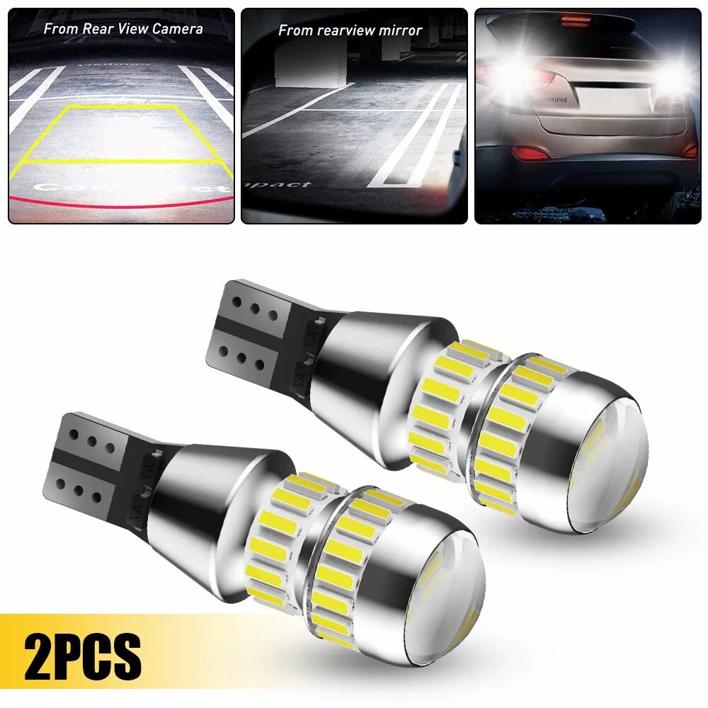 AUXITO 2 шт. Canbus T15 LED W16W Светодиодная резервная лампа высокой мощности 4014SMD без ошибок для задней сигнальной лампы 921 912 Светодиодная лампа