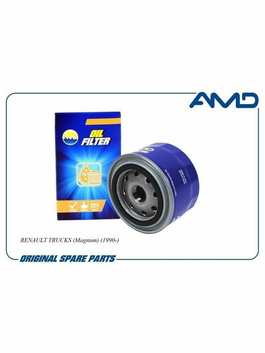 Фильтр масляный AMD AMDFL533 для Citroen, Fiat, Peugeot, Renault / Ситроен, Фиат, Пежо, Рено