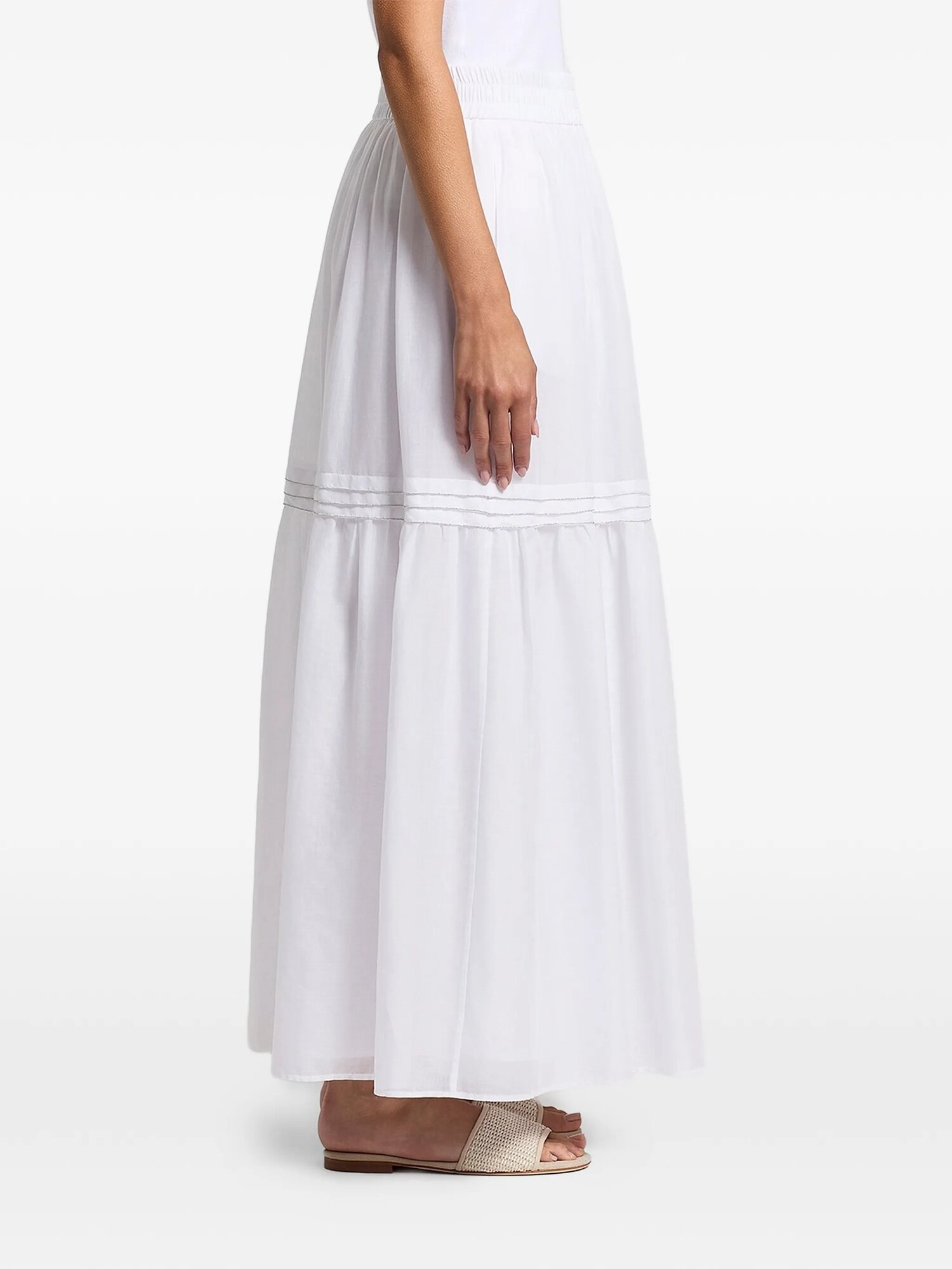Юбка PESERICO Voilde midi skirt, размер 44, white — фото 1