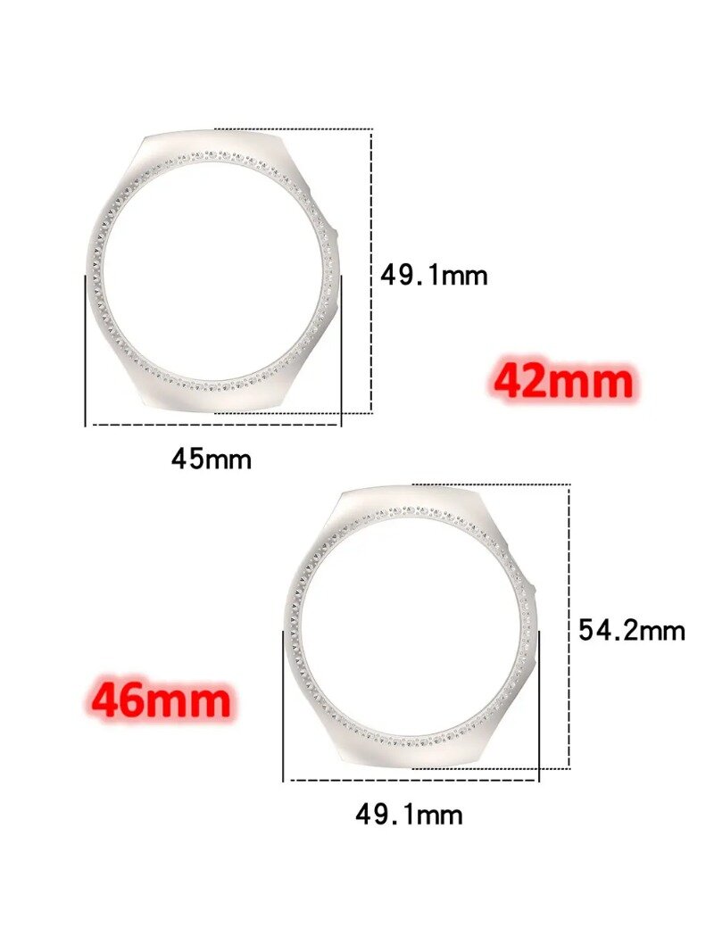 Cover для Huawei Watch 5 46 мм Diamond PC Shell Case+Screen Protector для Huawei Watch5 Бампер Часы Аксессуары