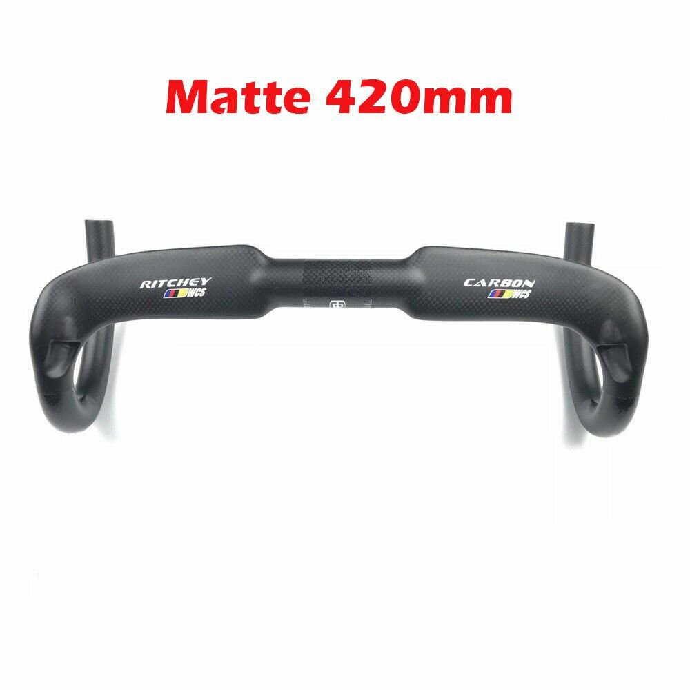 Ritchey WCS 3K матовый/глянцевый полностью карбоновый руль для шоссейного велосипеда, гоночные рули 31,8 мм x 400/420/440 мм