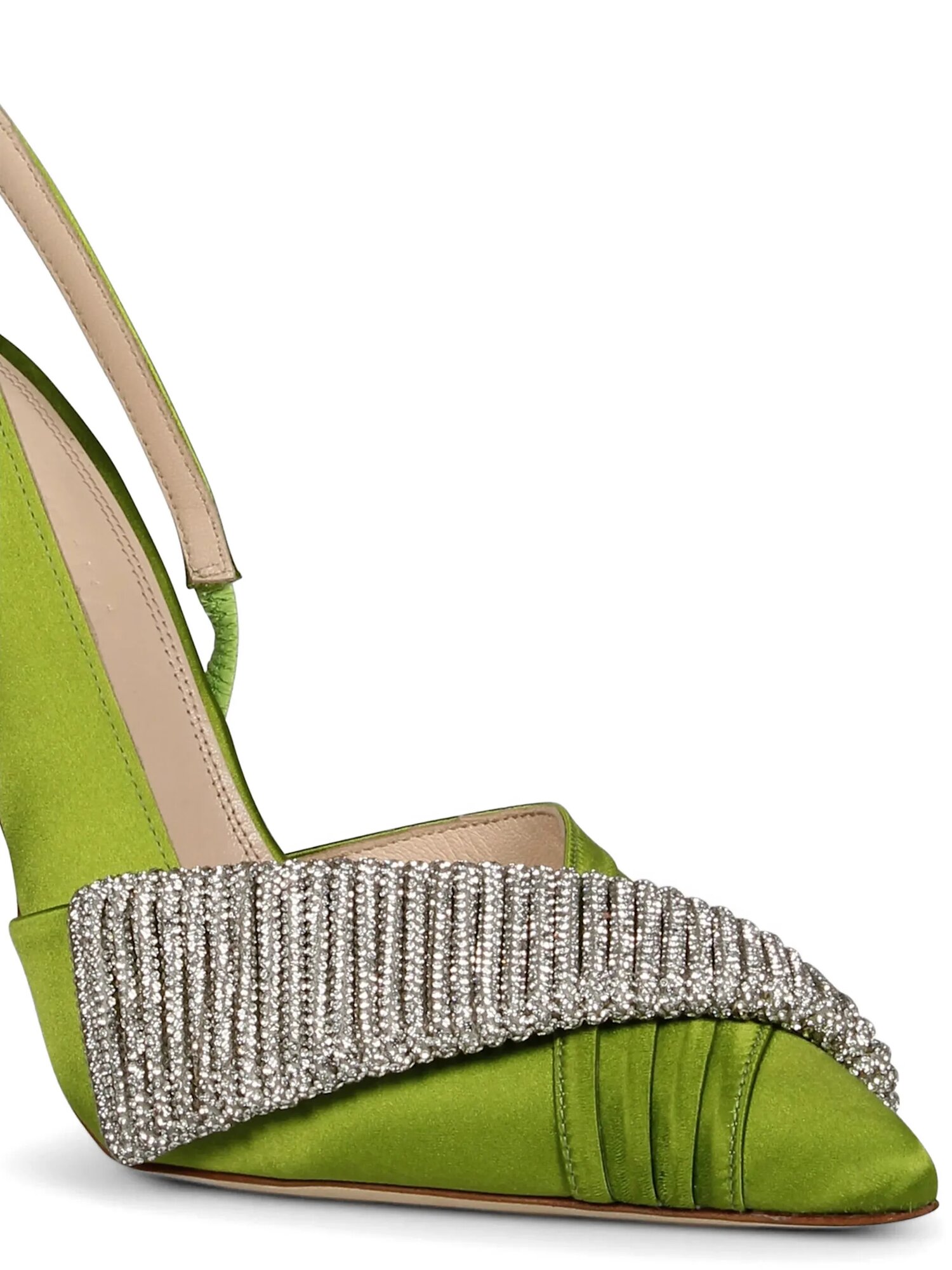 Туфли HIBOURAMA Embellished slingback pumps, размер 38, зеленый, — фото 1