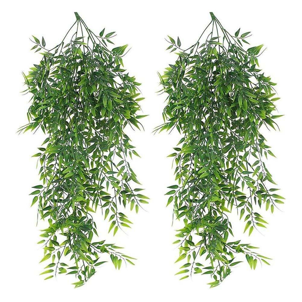 2 шт Искусственные бамбуковые листья и лозы