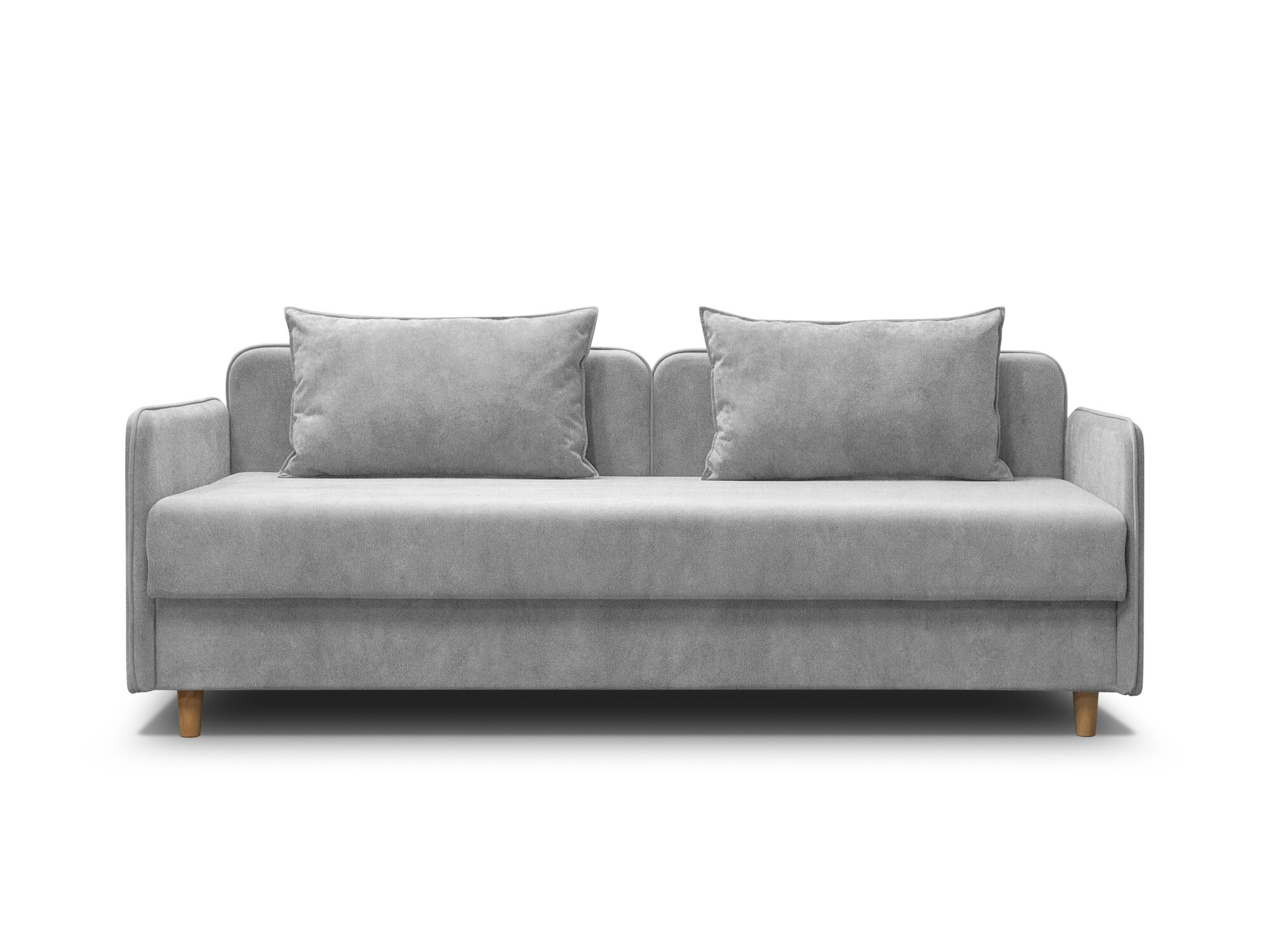 Тахта-диван односпальная "Росмебель Соло" с фанерным ящиком, велюр, 205х84х75, светло-серый