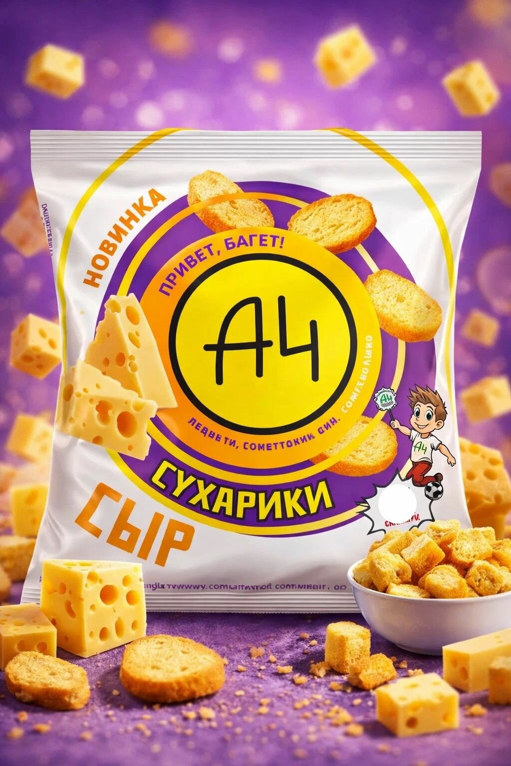 А4 Сухарики пшеничные со вкусом сыра