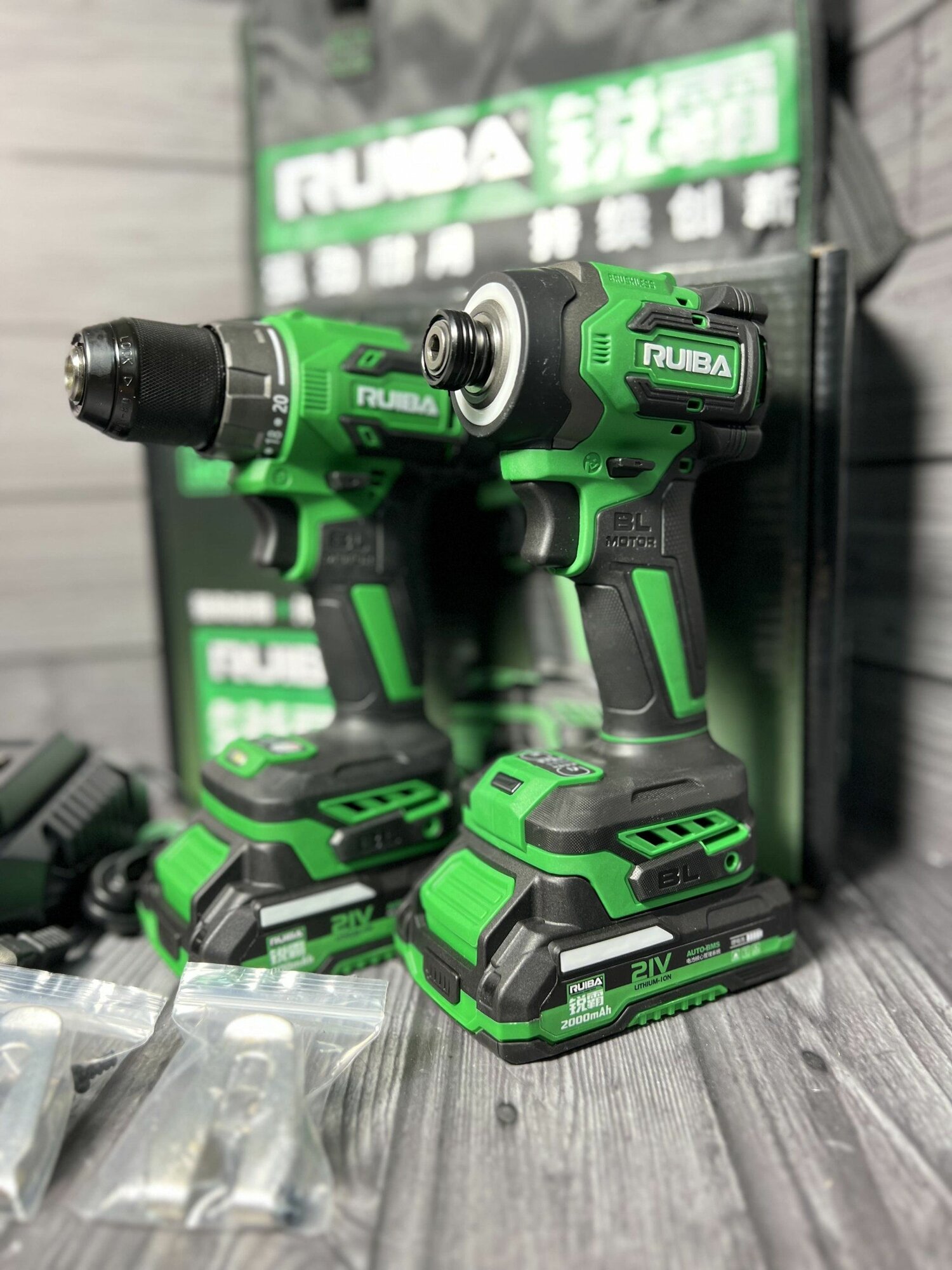 2в1 ruiba шуруповерт 2101+винтоверт 2108L