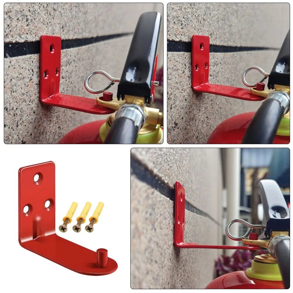 4 шт. настенные крючки, металлические держатели для огнетушителей с анкерными болтами