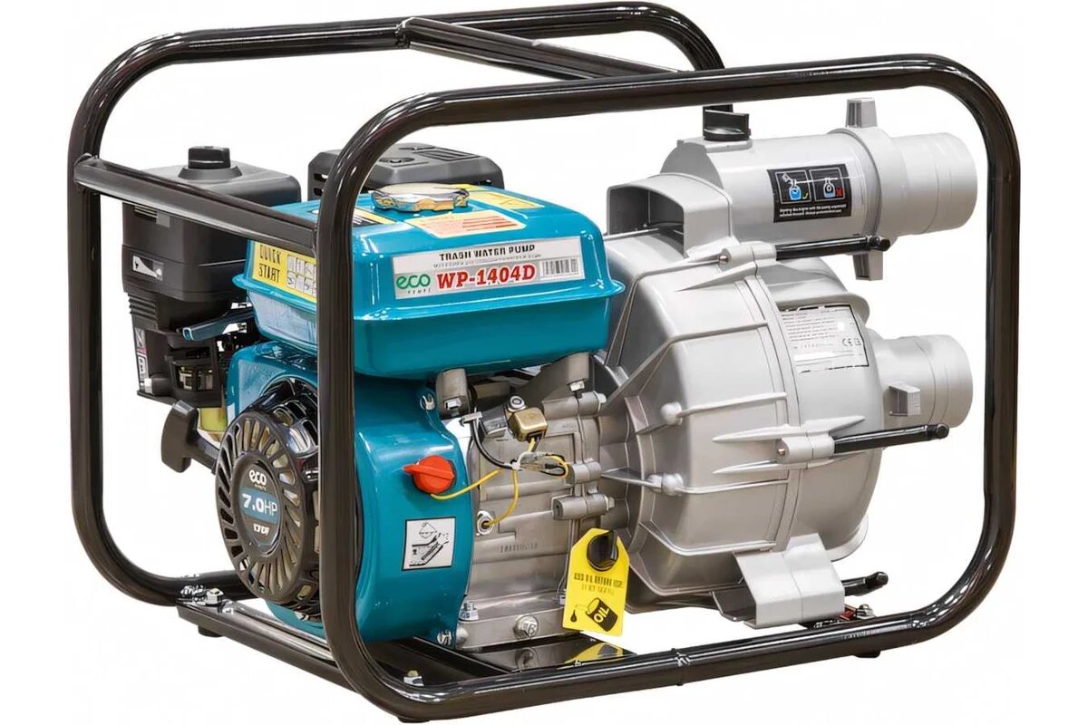 Мотопомпа ECO WP-1404D, для загрязнённой воды, 5.2 кВт, 1400 л/мин, 3"