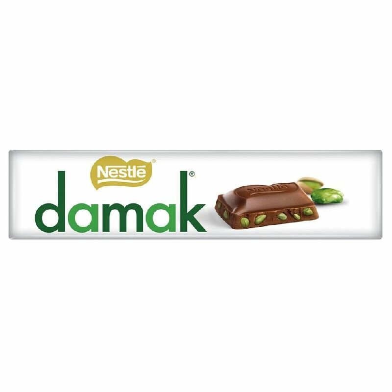 Шоколад DAMAK Nestle Молочный с кусочками фисташек 30г(Турция)