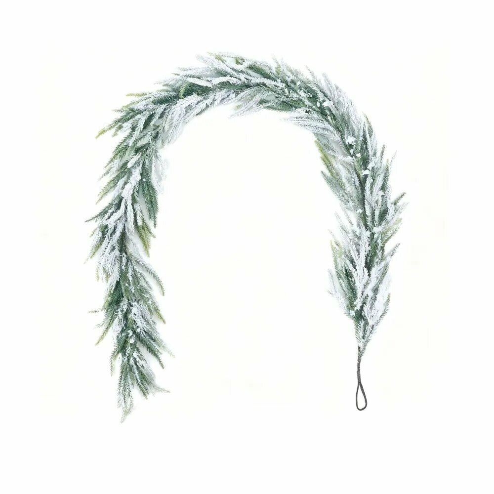 Гирлянда хвойная "Готовая композиция: стабилизированная лиана 180 см, не вянущий цветок для дома и подарка", 180 см, 1 шт