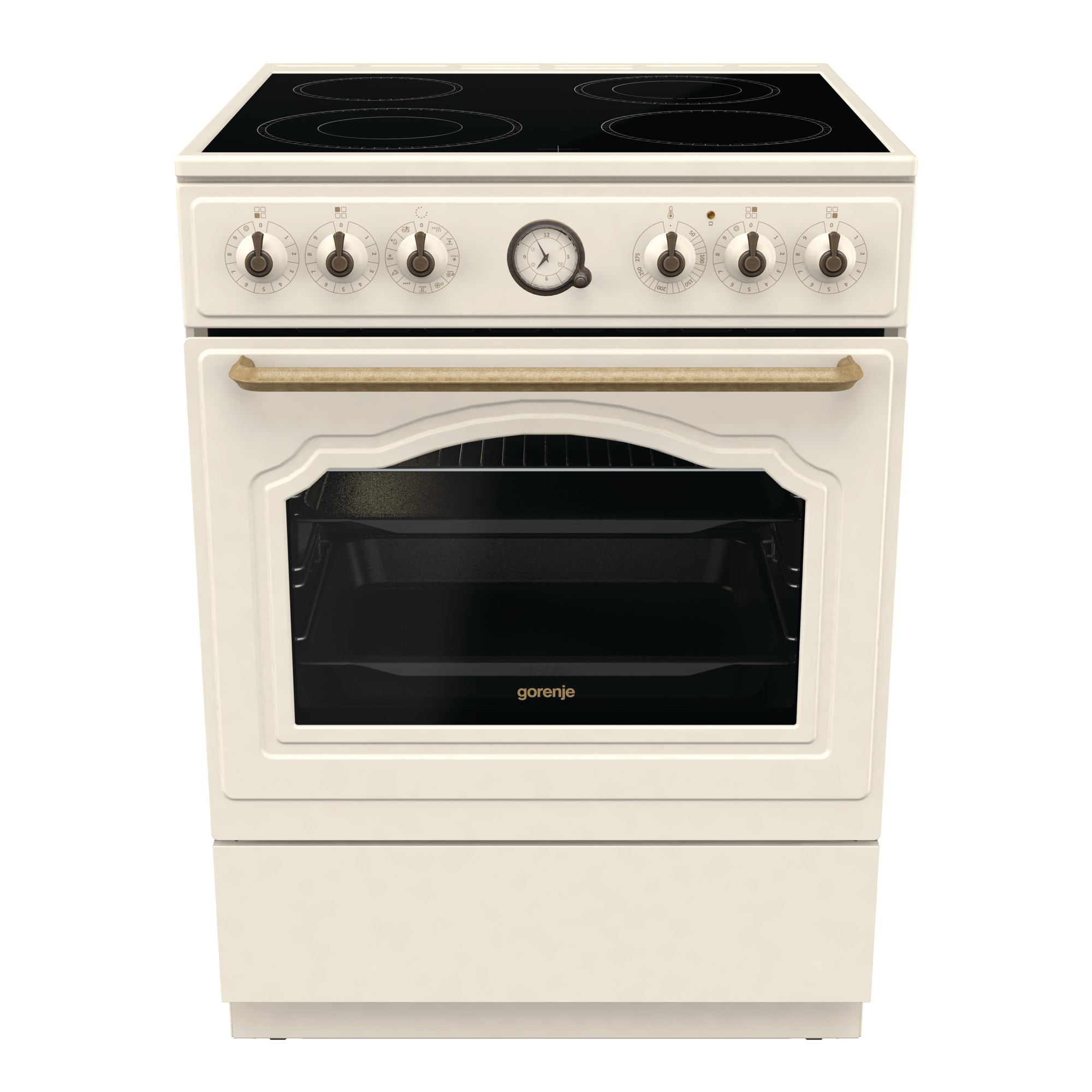 Электричекая плита Gorenje GECS6B70CLI, Класс: А, 71 л, плавное закрывание дверцы, бежевая