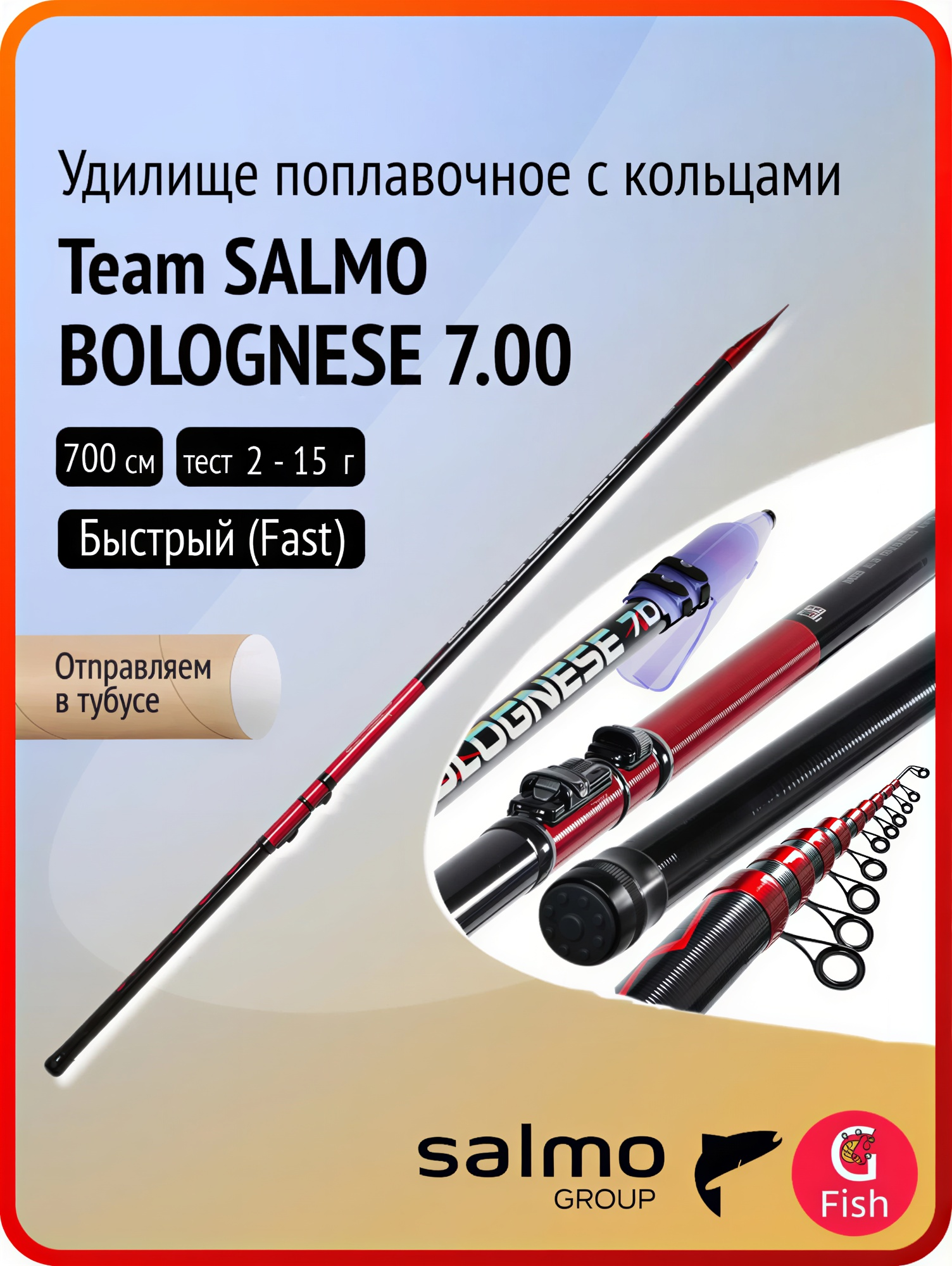 Удилище поплавочное с кольцами Team Salmo BOLOGNESE 7.00 (упк.1 шт.)