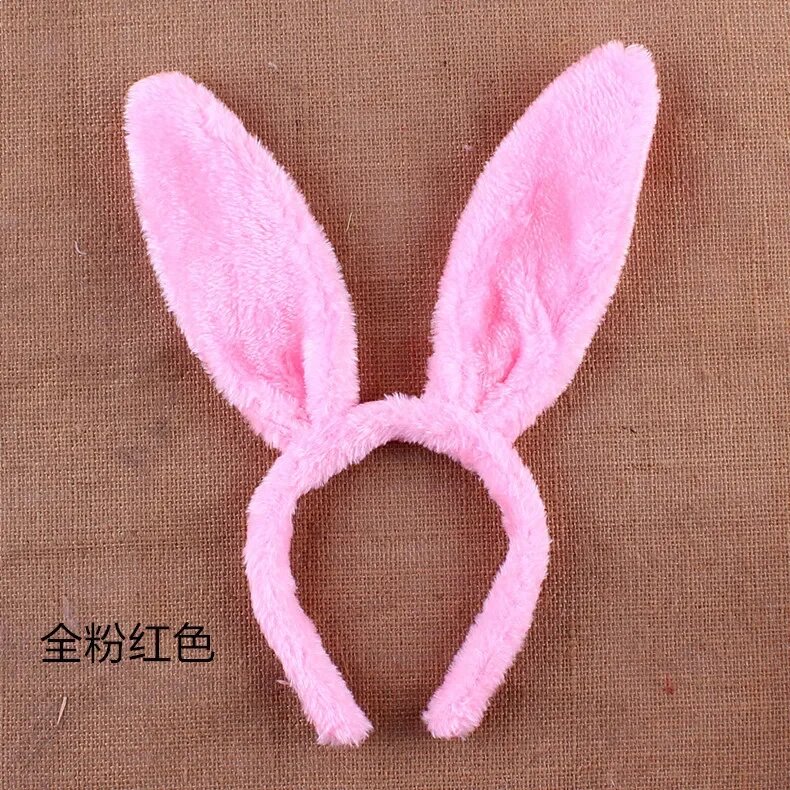 Розовая повязка на голову с кроличьими ушками, унисекс, Pink a
