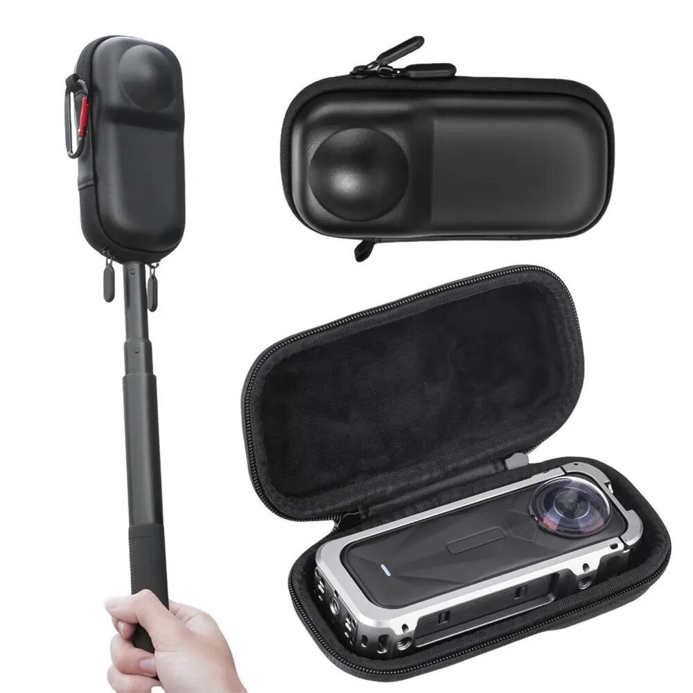 Чехол-сумка для экшн-камеры Insta360 X5, жёсткий, с бархатной подкладкой, водостойкий, компактный