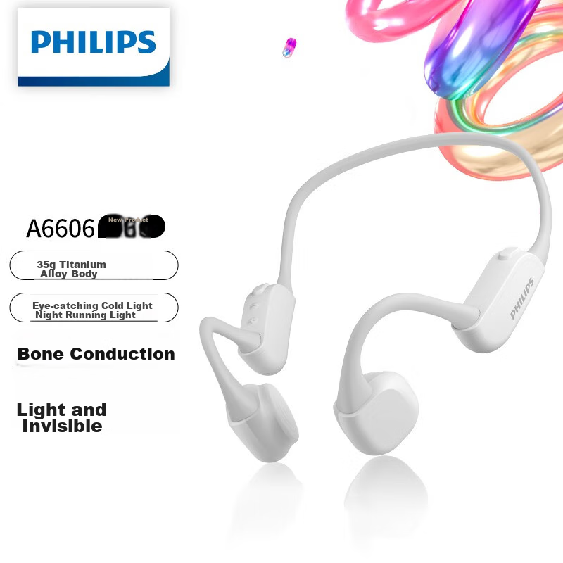 PHILIPS костная проводимость Bluetooth наушники беспроводные спортивные наушники для бега езды на велосипеде музыки