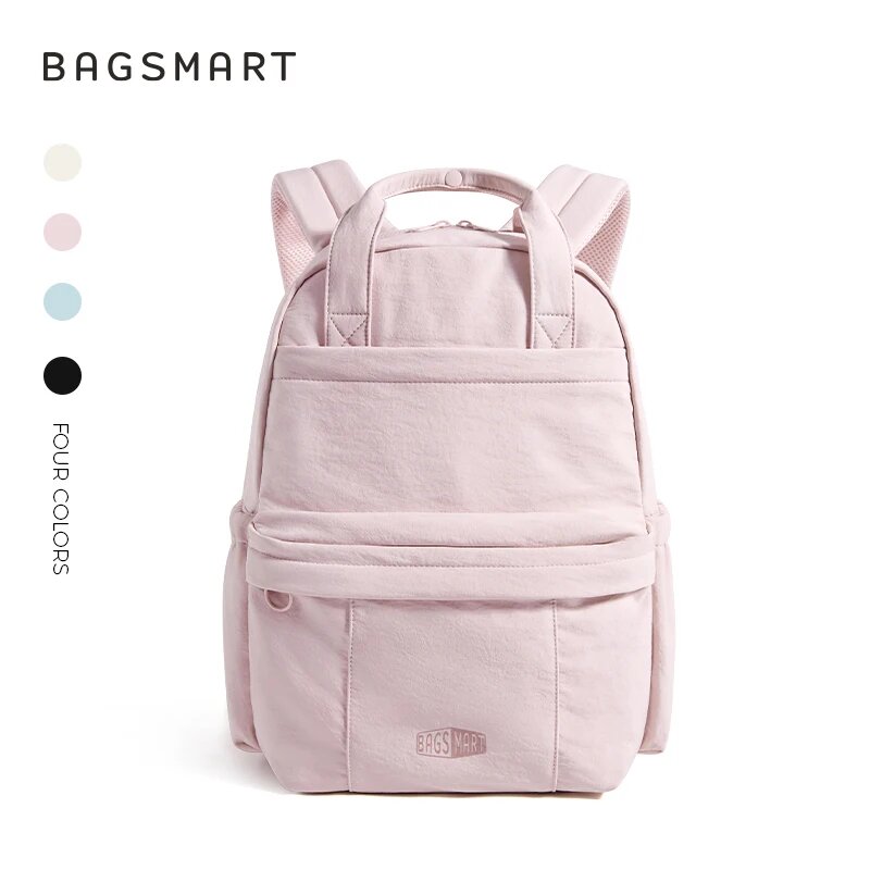 BAGSMART Рюкзак розовый для ноутбука 14,3"