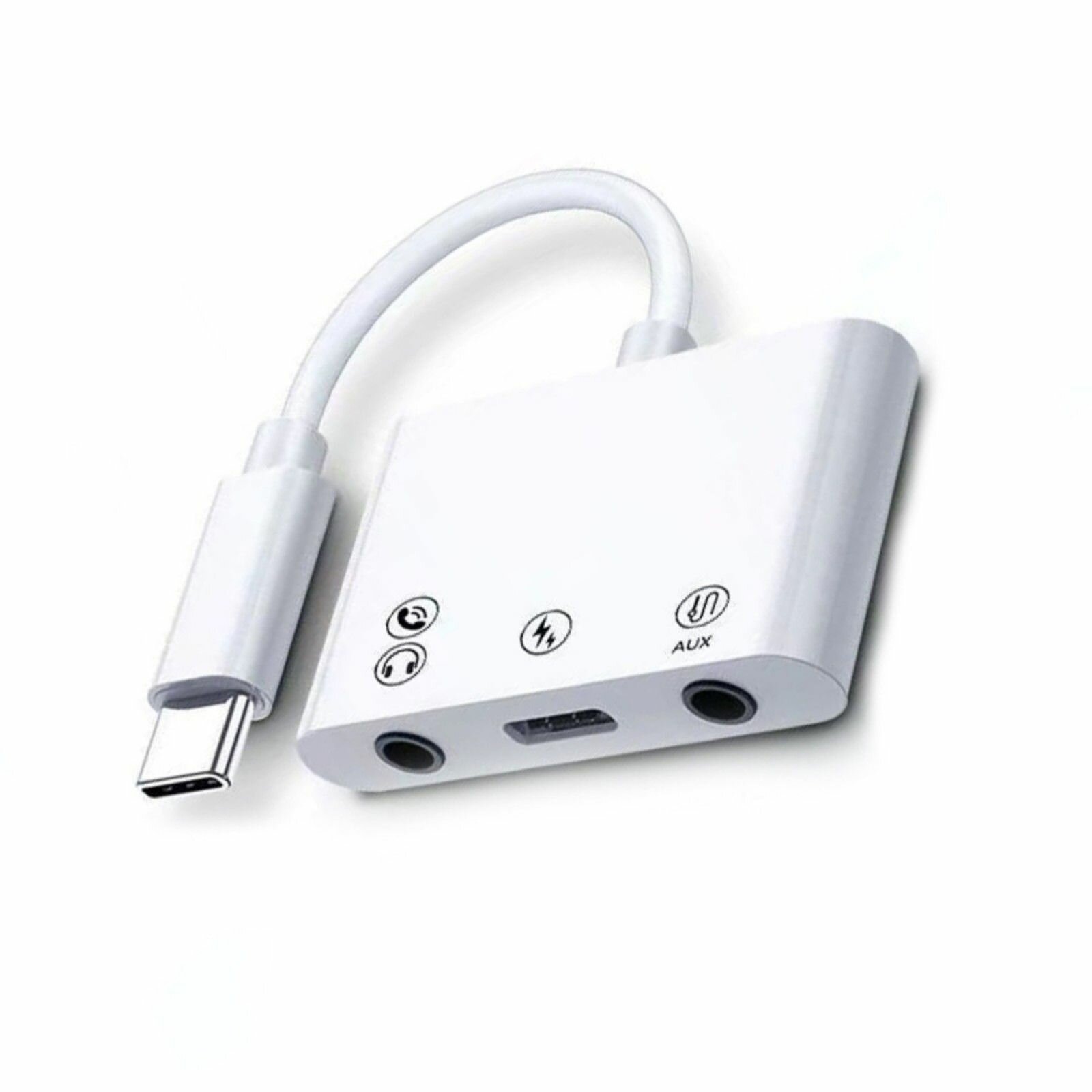 USB C адаптер для наушников 3 В 1 на 35 мм звуковой преобразователь с зарядкой