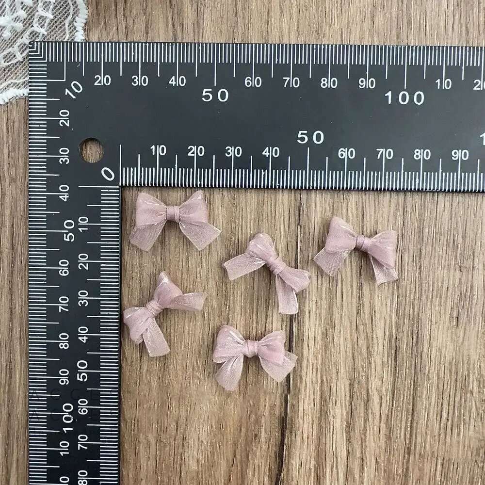 Фиолетовые банты из пряжи, 10 шт.
