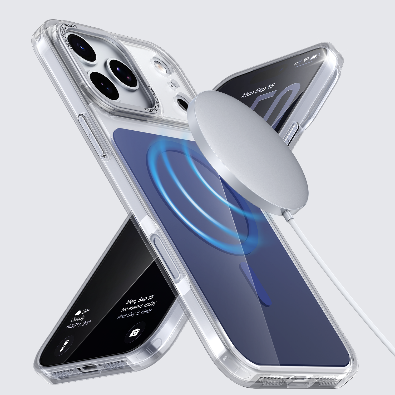 Чехол для Apple iPhone 17 Pro Max / Айфон 17 Про Макс, soft touch, чехол-кардиомонитор, поликарбонат (PC), защита камеры, ударопрочный, усиленные углы, Apple, Apple iPhone 17 Pro Max, blue,