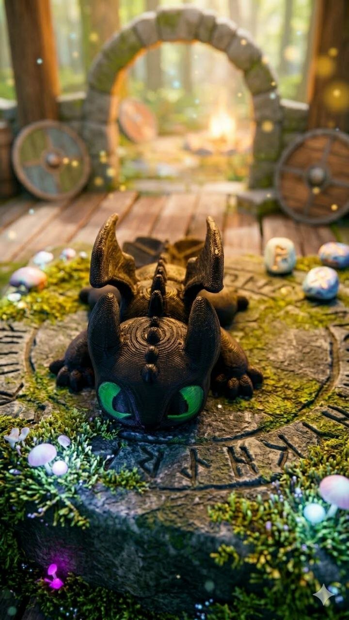 Фигурка "Ночная Фурия", подарок для фанатов "Как приручить Дракона", 6.5х4.5 см