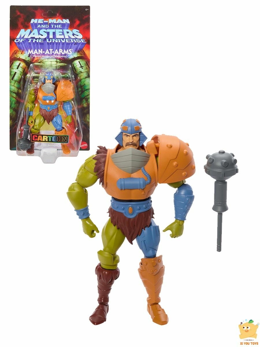 Mattel Masters of The Universe Origins Action Figure 200X Man At Arms / Фигурка Героя "Мастера Вселенной: Истоки" Из Коллекции Мультфильмов 200X "Человек С Оружием В Руках"