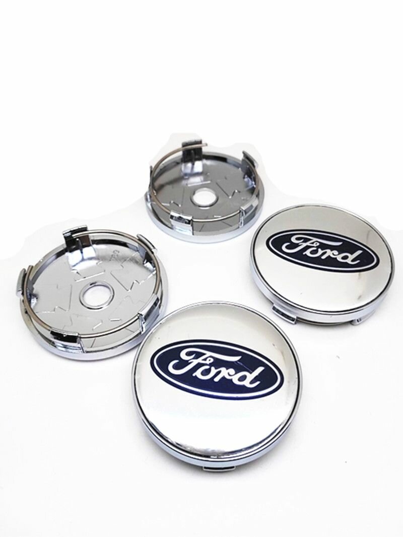 Колпачки заглушки на литые диски Ford 60/56/10 мм, На диск Форд влезут.4 шт.