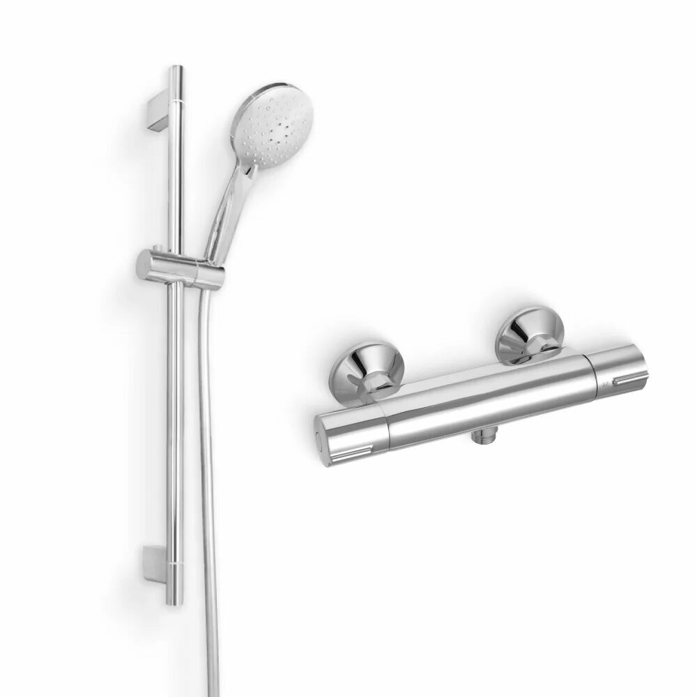 Душевой комплект Термостат Jacob Delafon July E8455-CP для душа / Гарнитур Salute E32907-CP