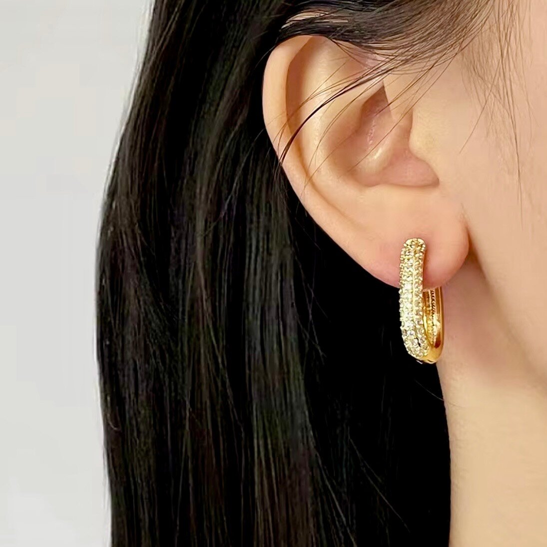 Серьги-трансформеры, фианит, Swarovski Zirconia, циркон