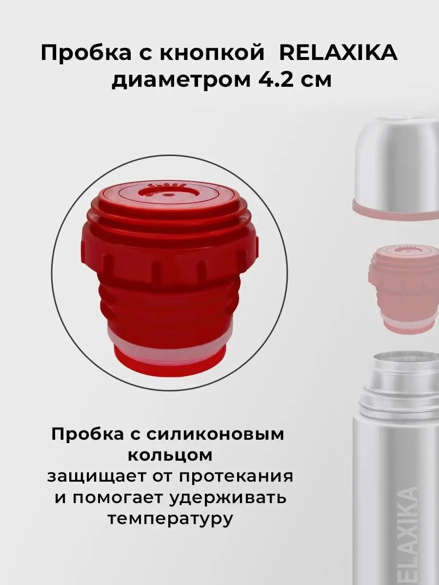 Пробка с кнопкой для термоса диаметр 4.2 см